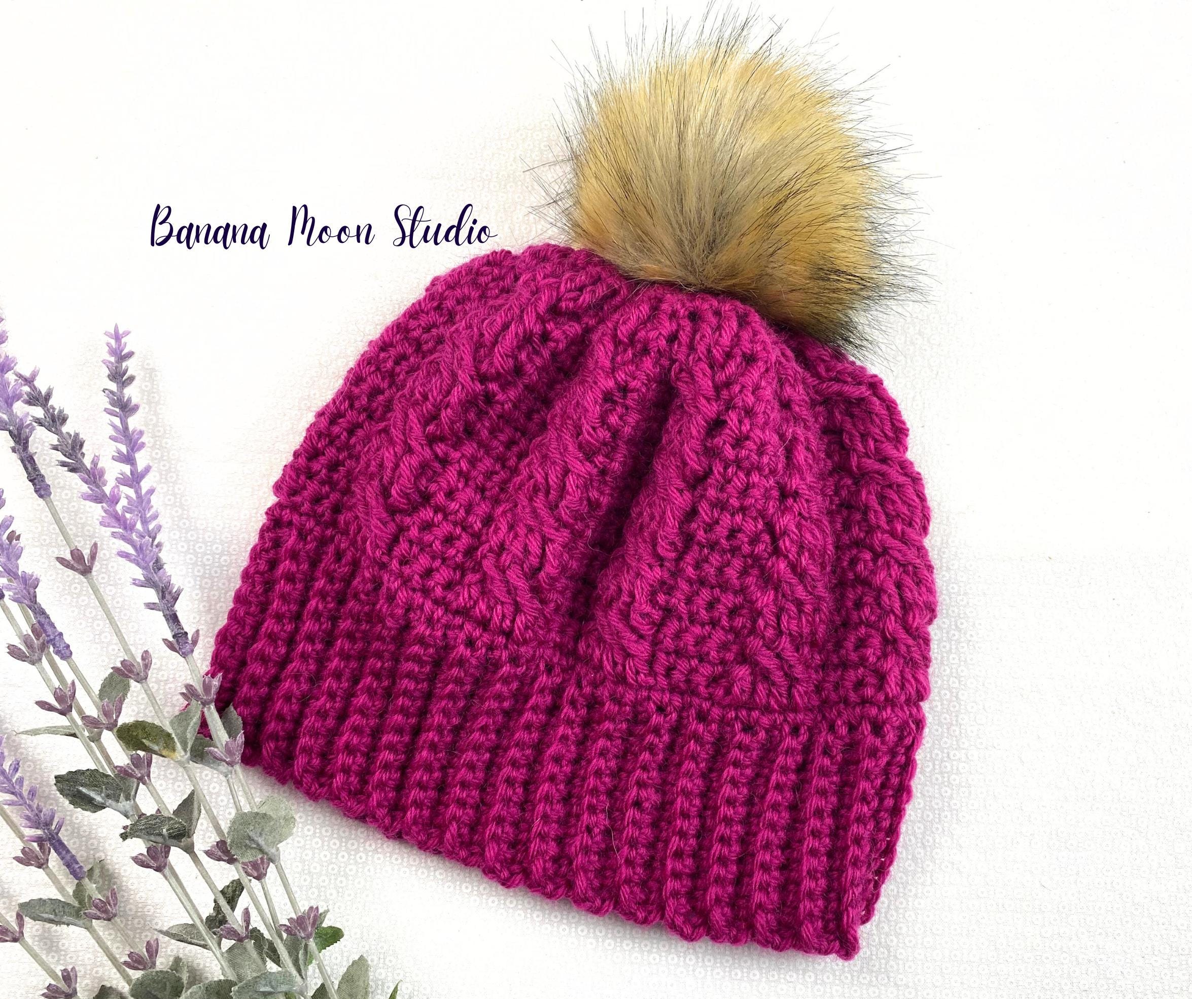 Digital Crochet Pattern for a Cabled Beanie for Babies, Children, and ...