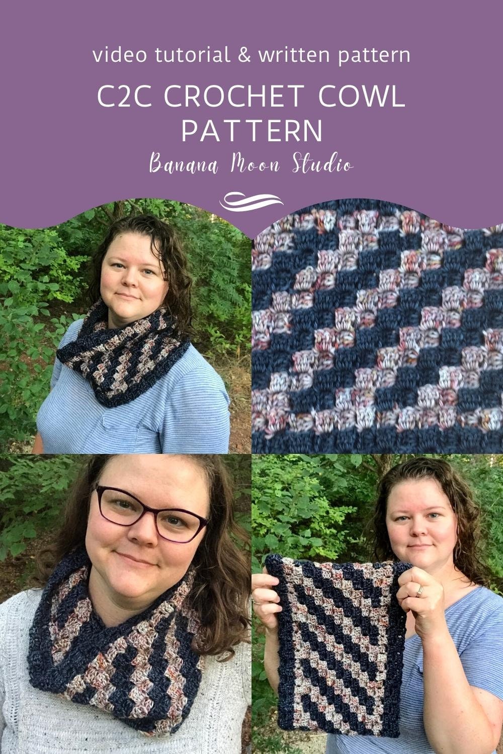 Digital Crochet Pattern for a C2C Cowl Infinity Scarf - Etsy