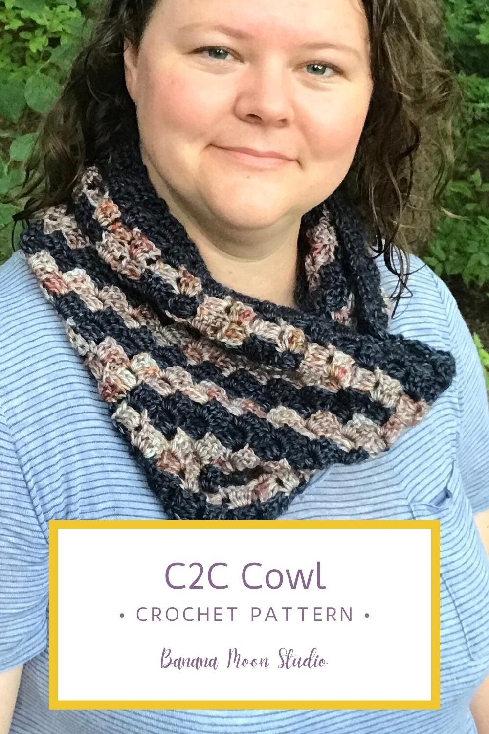 Digital Crochet Pattern for a C2C Cowl Infinity Scarf - Etsy