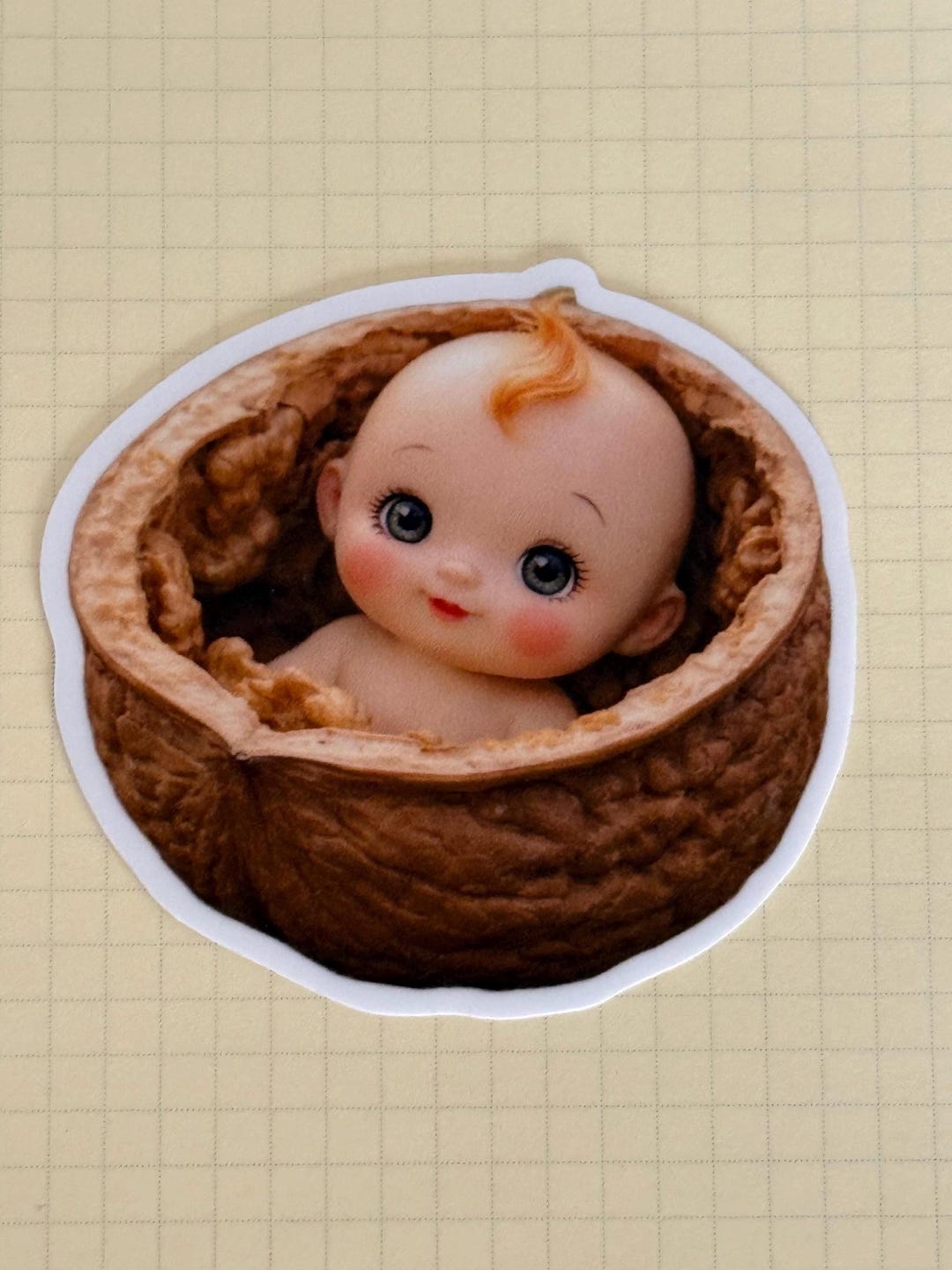 Kewpie Baby in Walnut Sticker, Laptop Decal - Etsy