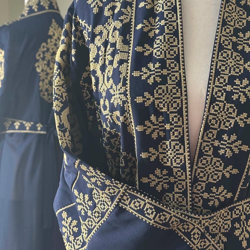 Blue Embroidery Abaya - Etsy