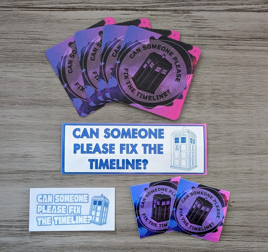 Doctor Who Tardis Inspired Gift Set - Stickers, Decals & Coasters - Etsy