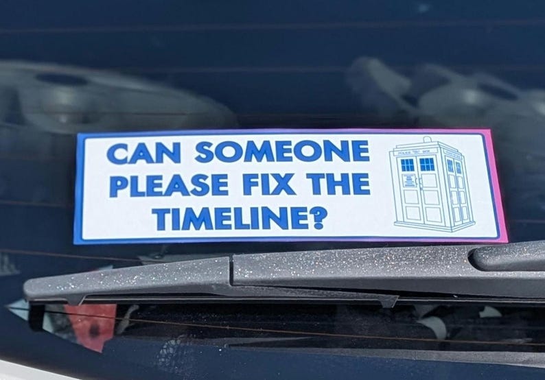 Doctor Who Tardis UV Bumper Sticker/magnet - Can Someone Please Fix the ...