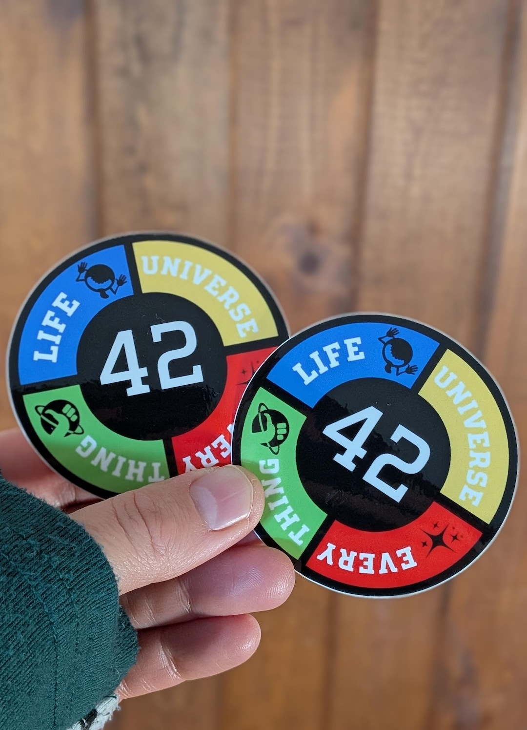 Life, Universe, Everything Sticker 2 Pack - Inspired by Hitchhiker's ...