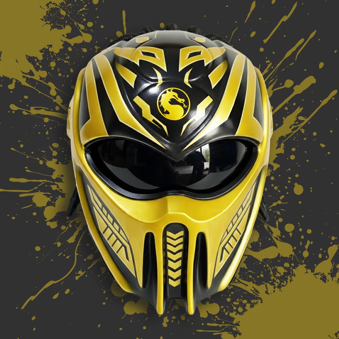 Noob Saibot Ninja Mortal Combat Motorcycle Helmet, Airbrush Art, DOT ...