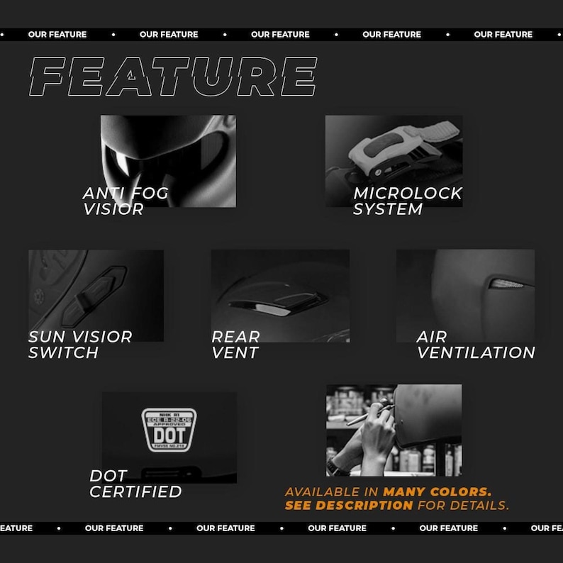 Predator Fang Motorcycle Helmet White Matte Red Symbol Custom Airbrush ...