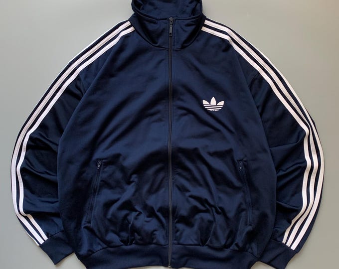 Vintage Adidas Firebird Blue White Track Jacket 3 Stripes Y2K Size 2XL ...