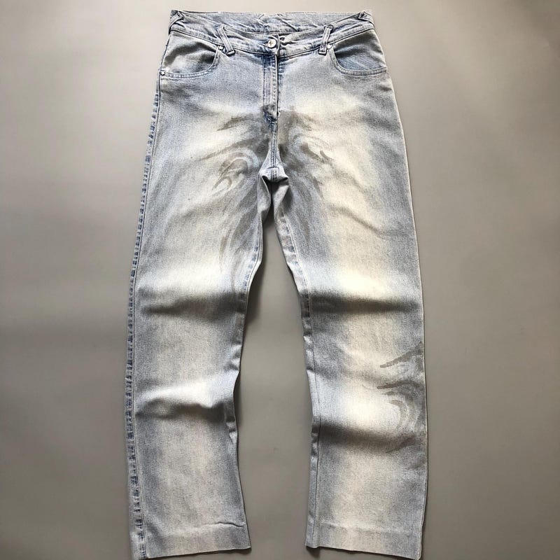 Abstract Jeans - Etsy