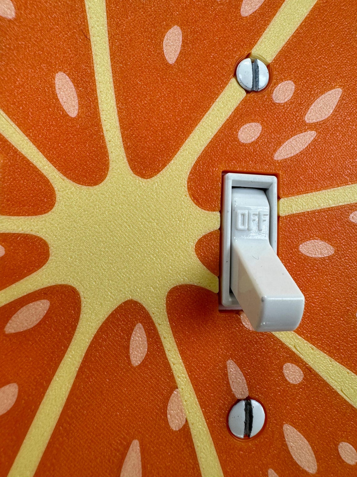 Orange Double Toggle Light Switch Cover Plate | Wall Plate | Fruit Home ...