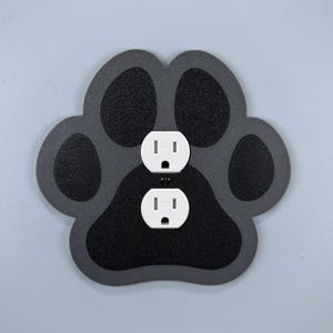 Dog Paw Duplex Outlet Cover Plate | Dog Lover Decor | Puppy Wall Art ...