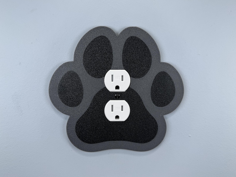 Dog Paw Duplex Outlet Cover Plate | Dog Lover Decor | Puppy Wall Art ...