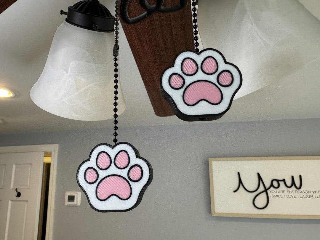 Cat Paw Ceiling Fan Pull | Kitty Room Decor | Nursery Gift Idea | Kitty ...