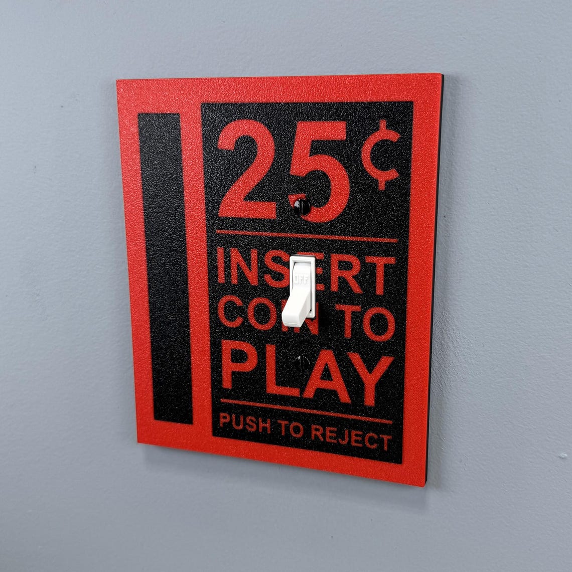 Arcade Machine Coin Slot Light Switch Cover Plate | Retro Arcade Decor ...