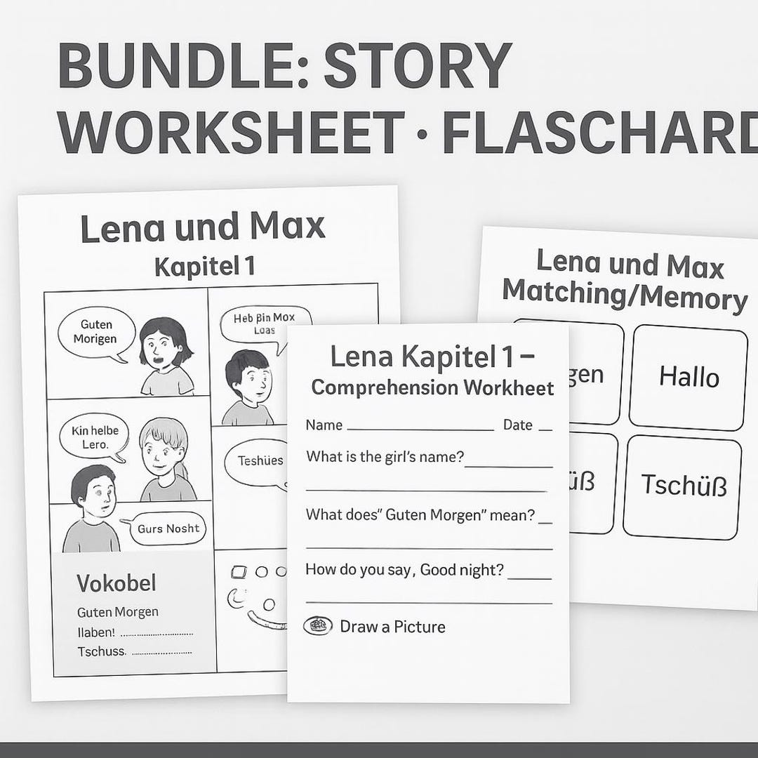 Lena Und Max Kapitel 2 | German A1 Unit – Story, Worksheet, Audio ...