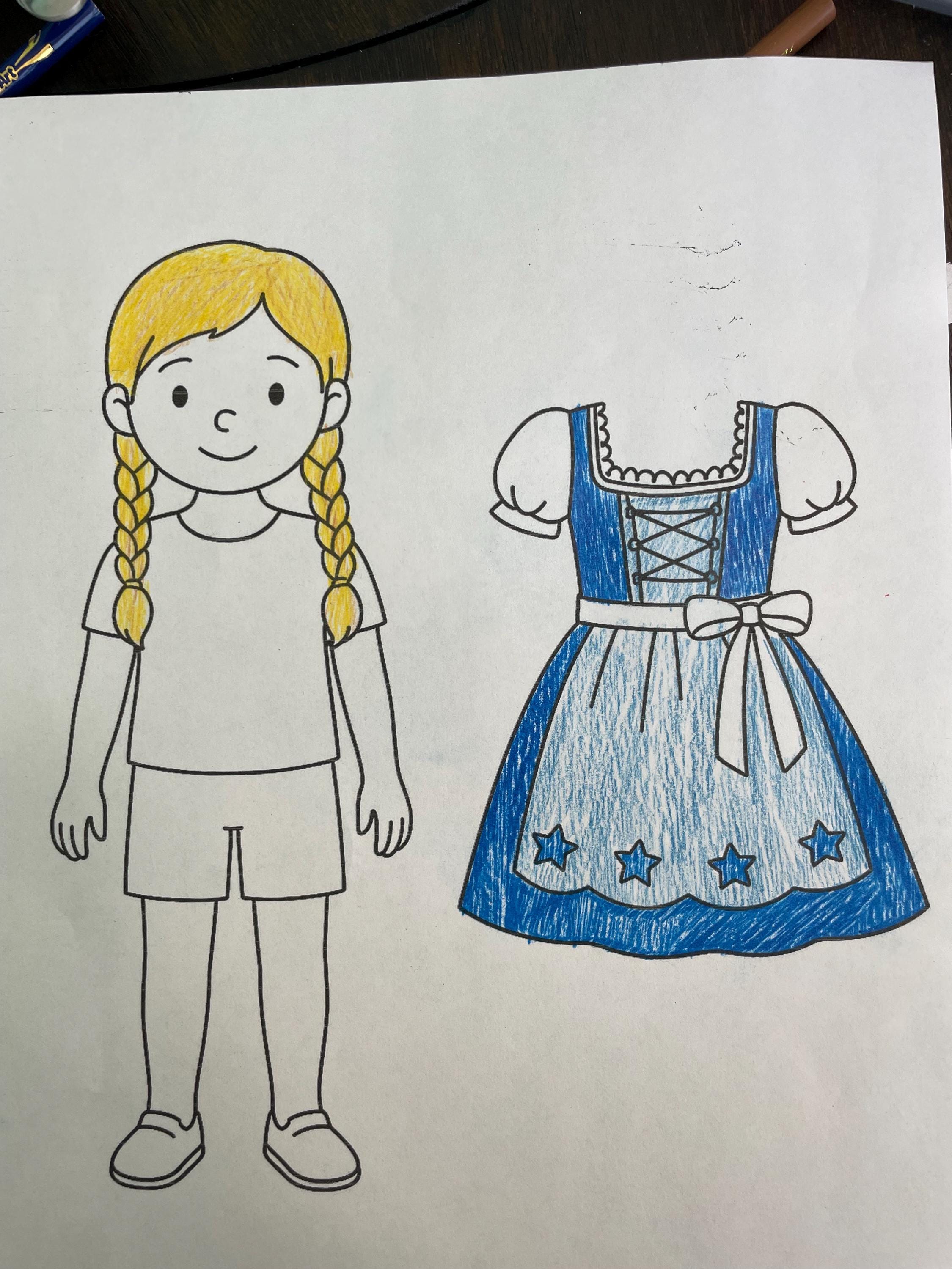 German Paper Doll Bundle – Dirndl and Lederhosen Printable Craft | Cut ...