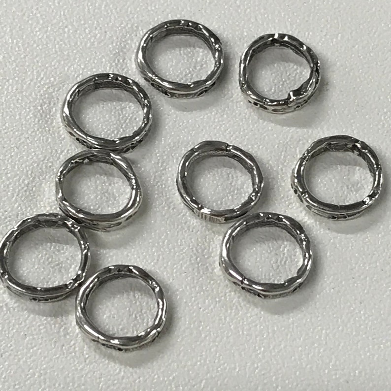 Sterling Silver Jump Rings Artisan Organic Closed Jump Rings | Etsy