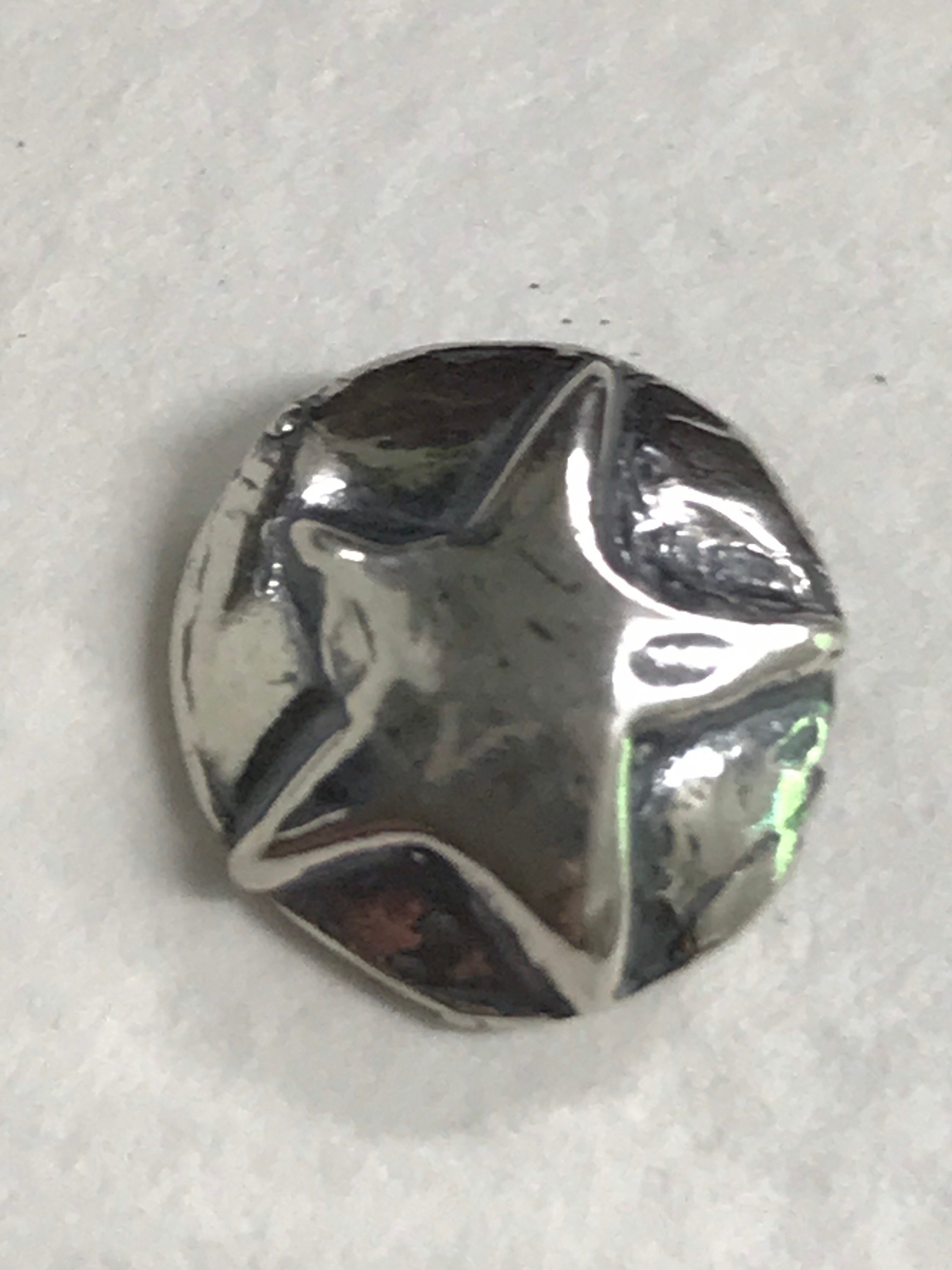 1 Small Star Button in Sterling Silver Rustic Western | Etsy
