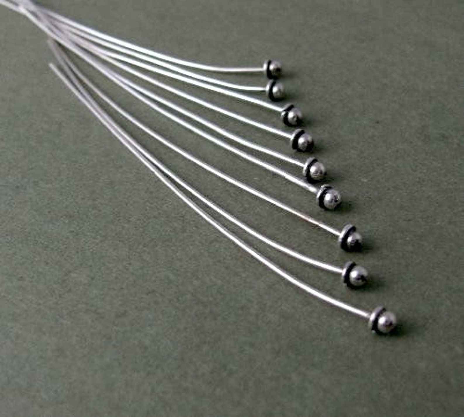 STERLING SILVER Headpins 10 Sleek Refinement 22 Gauge | Etsy