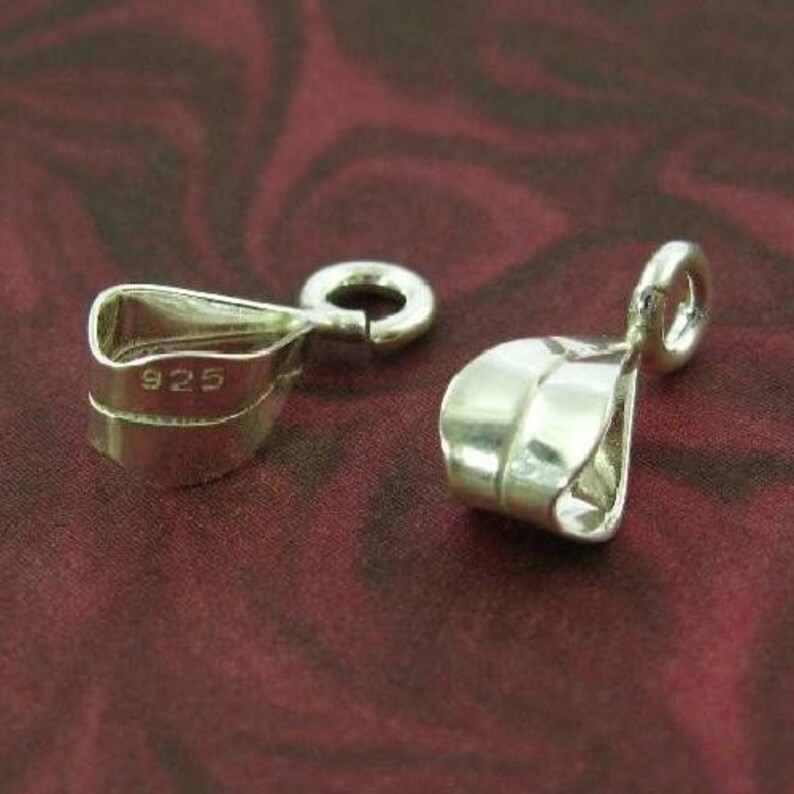 STERLING SILVER Bails Classic Design 2 Smooth and Sleek | Etsy