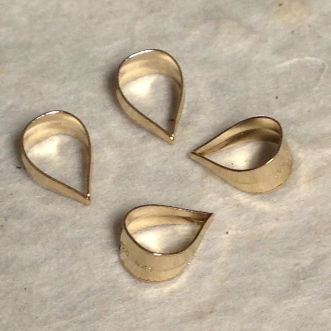 4 Small Gold Filled Bails 6.4 x 3mm Inverted V Gold Bails | Etsy