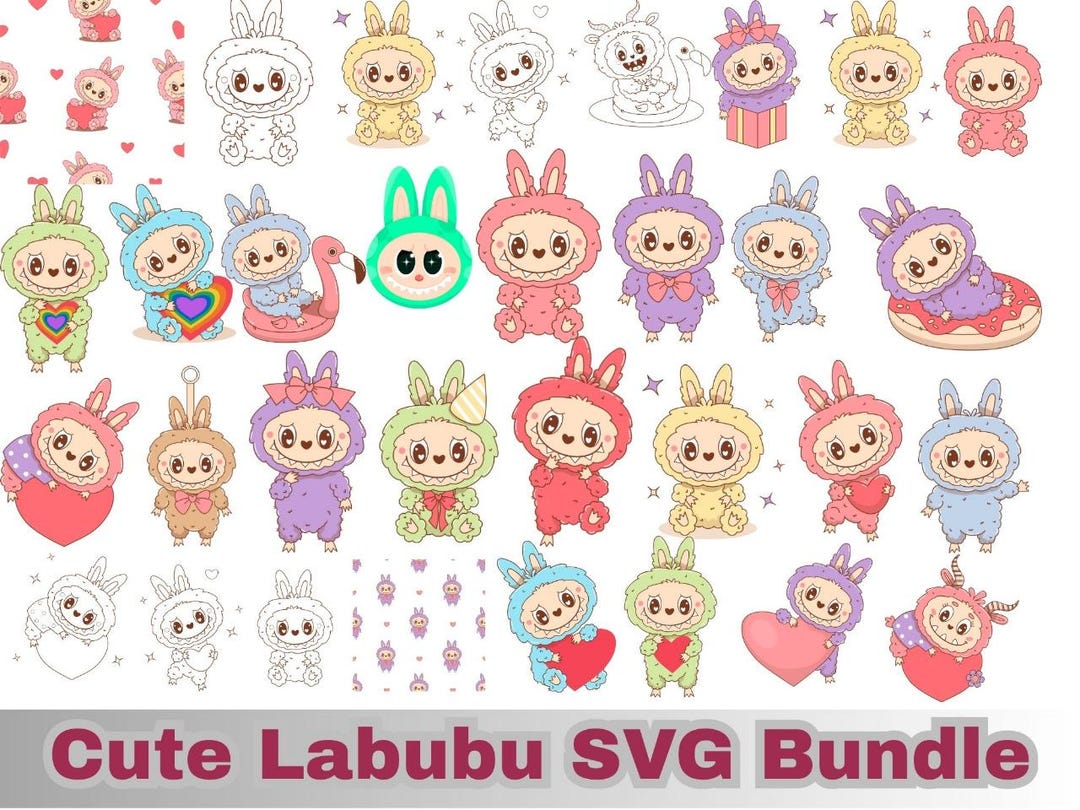 Labubu SVG Bundle: Vector Clipart for Cricut, Silhouette - Etsy