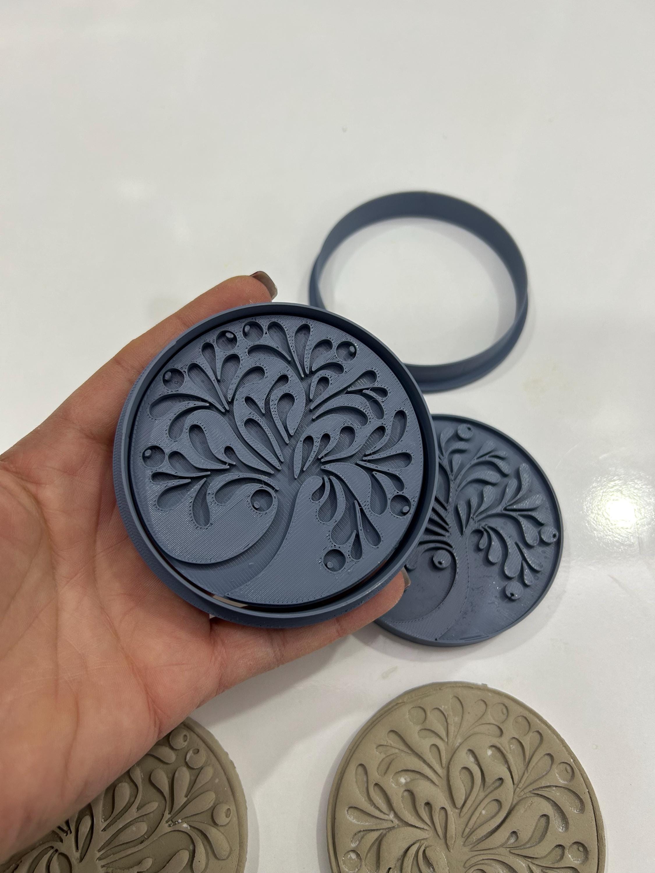 Tree of Life Cutter & Stamp Set: Emboss/deboss Clay, Soap Making - Etsy