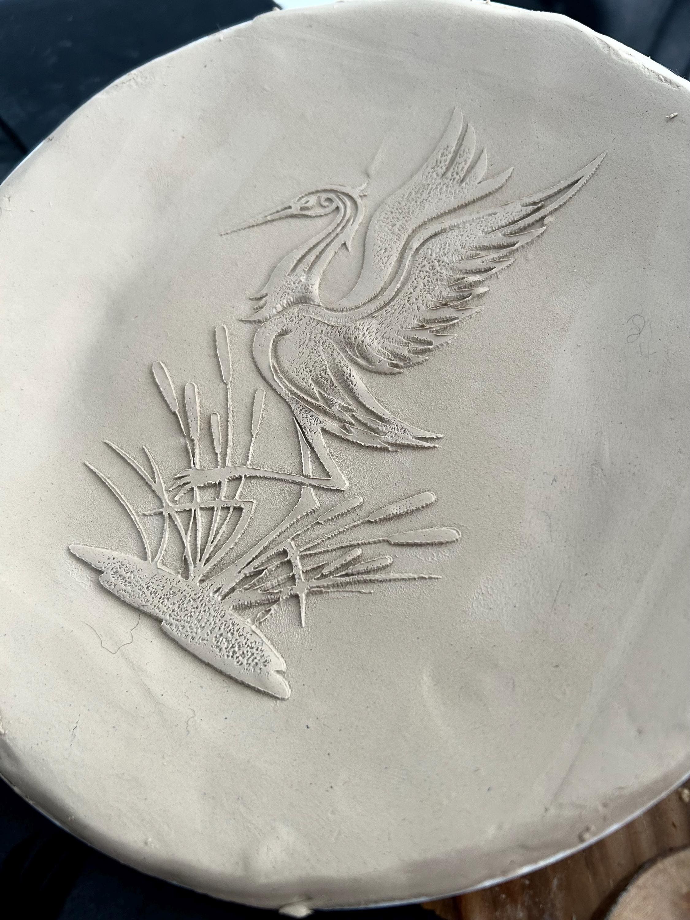 Heron & Reeds Texture Mat: Flexible Foam Embossing for Clay Crafts - Etsy