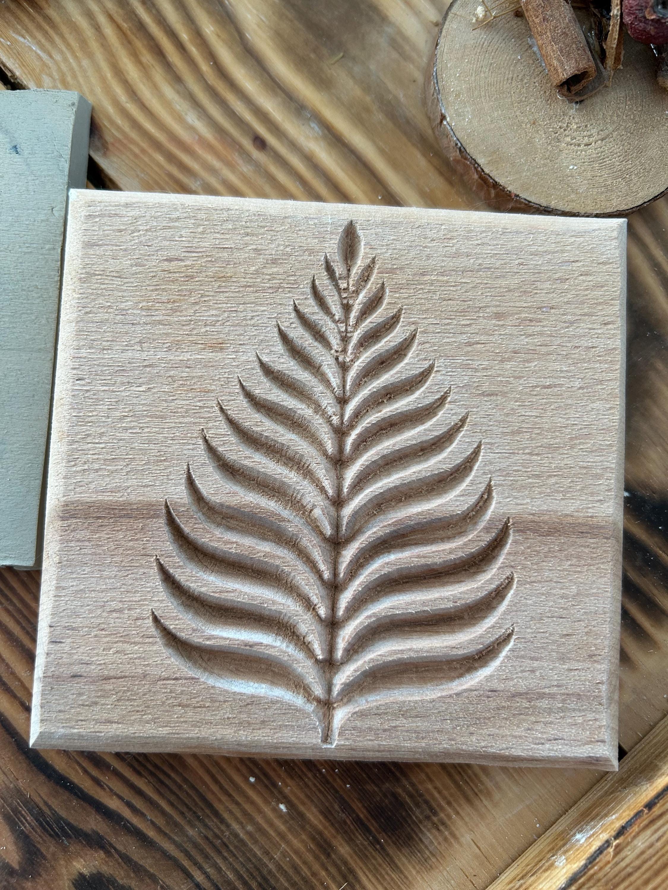 Handmade Wood Fern Leaf Stamp: Pottery, Clay & Cookie Tool - Etsy