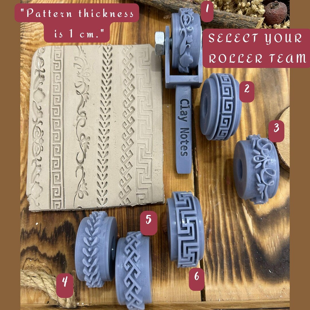 Mini Texture Rollers for Clay: Pottery, Polymer Clay, Soap - Etsy