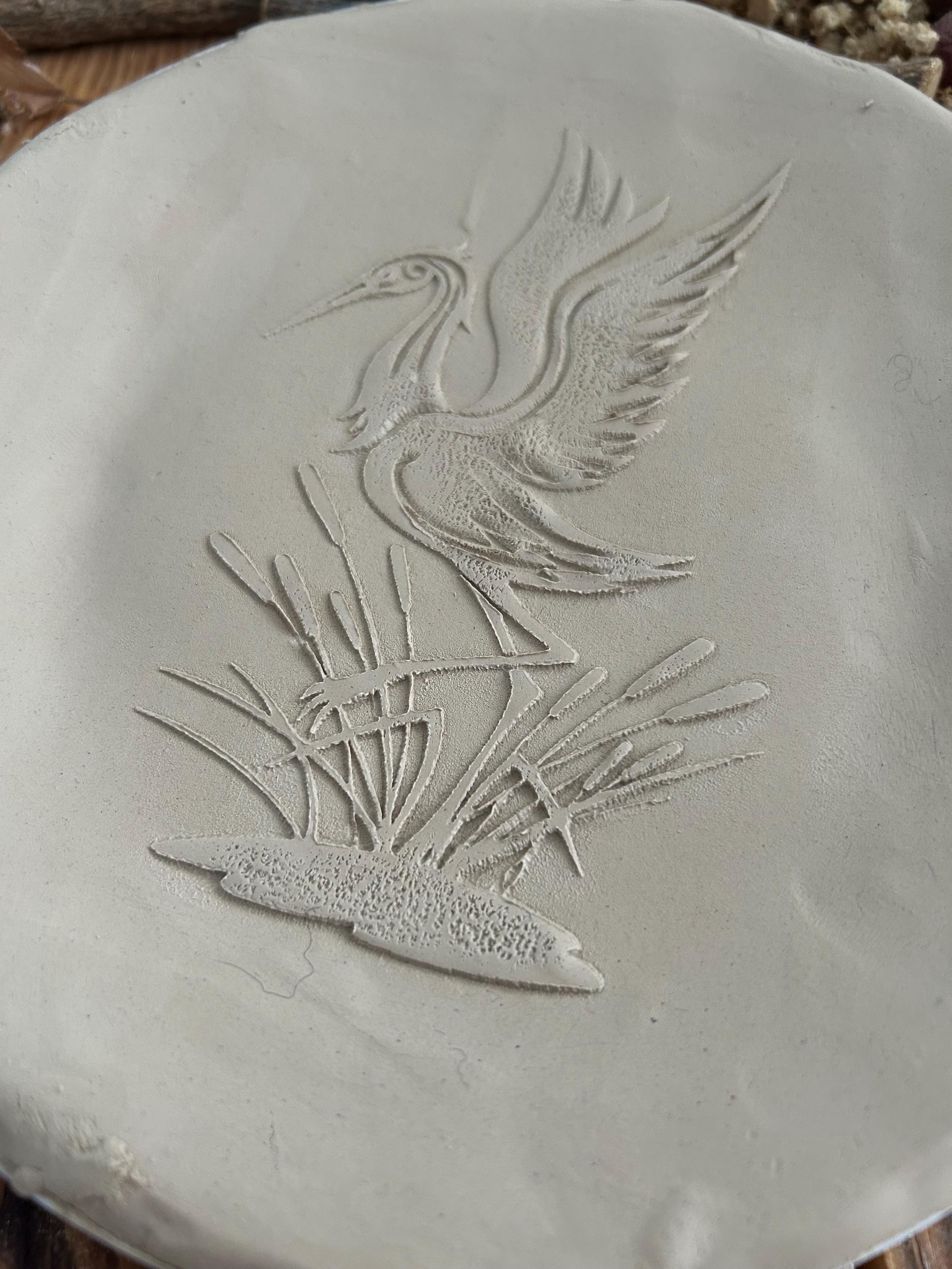 Heron & Reeds Texture Mat: Flexible Foam Embossing for Clay Crafts - Etsy