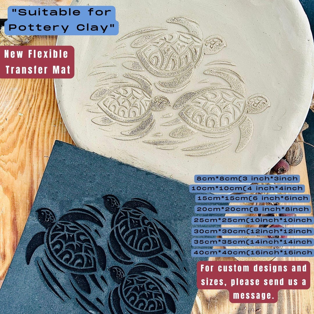 Sea Turtle Texture Mat: Flexible Foam for Pottery, Clay, Soap - Etsy