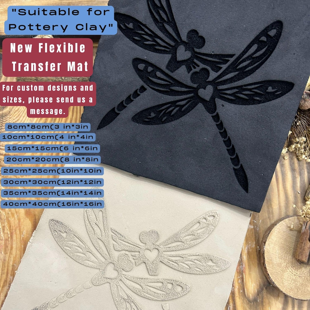 Dragonfly Texture Mat: Flexible Foam for Pottery, Clay, Soap - Etsy