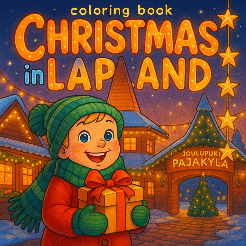 Christmas in Lapland Coloring Pages | Printable Nordic Holiday Coloring ...