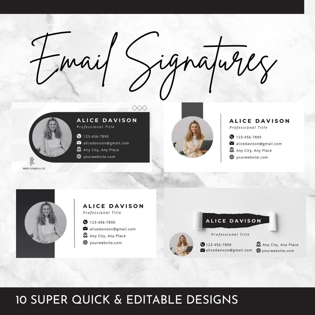 Professional Signatures for Email, Company Email Signatures, Editable ...
