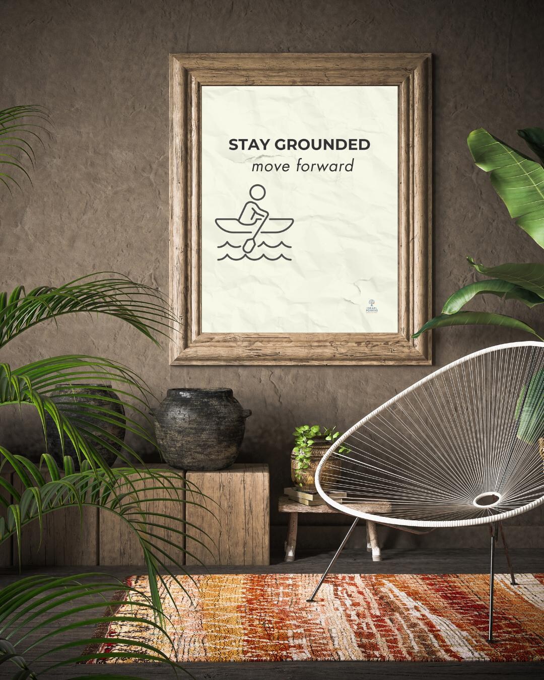 Stay Grounded Move Forward Printable Wall Art – Minimalist Quote ...