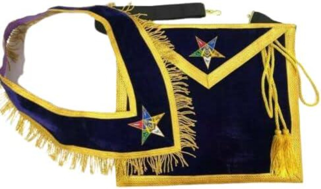 Masonic Oes Hand Embroider Worthy Patron/matron Apron and Collar Set ...