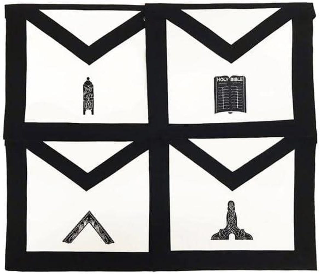 Masonic Funeral Members Apron Set (lamb Leather) - Etsy