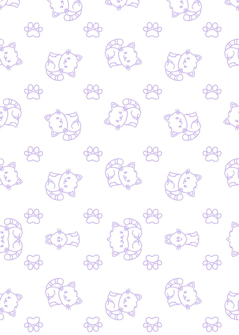 Adorable Cat Card Template for Any Occasion, Instant Download, Cute ...