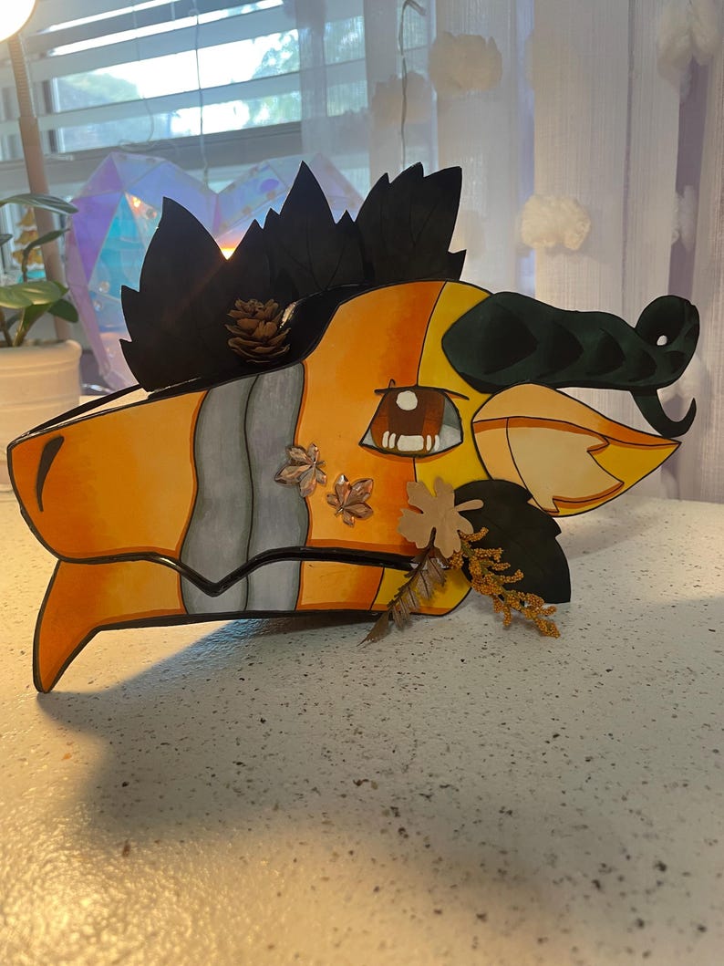 Patch- A Fall Themed Premade Paper Dragon Puppet - Etsy