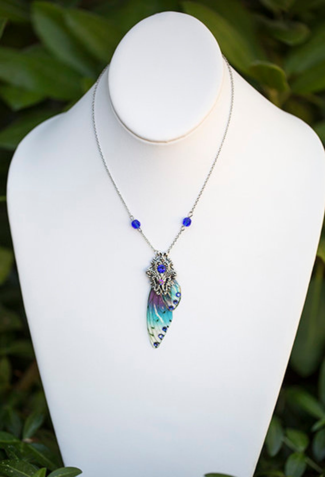 Nymph Fairy Wing Necklace Silver or Brass - Etsy