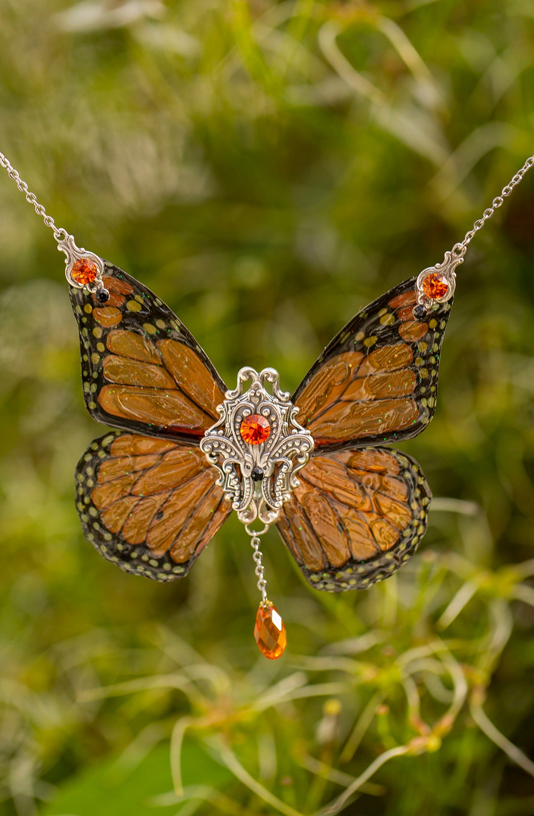 Small Monarch Butterfly Necklace | Etsy