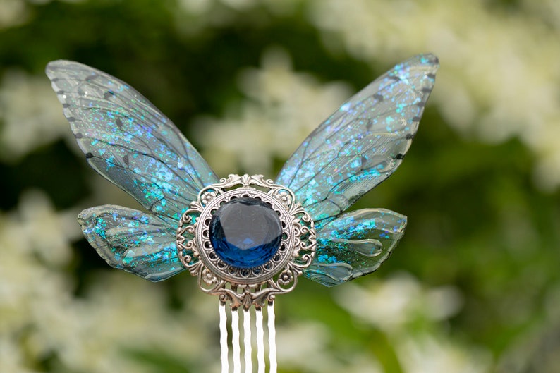 Large Iridescent Shimmer Fairy Wing Comb Custom - Etsy