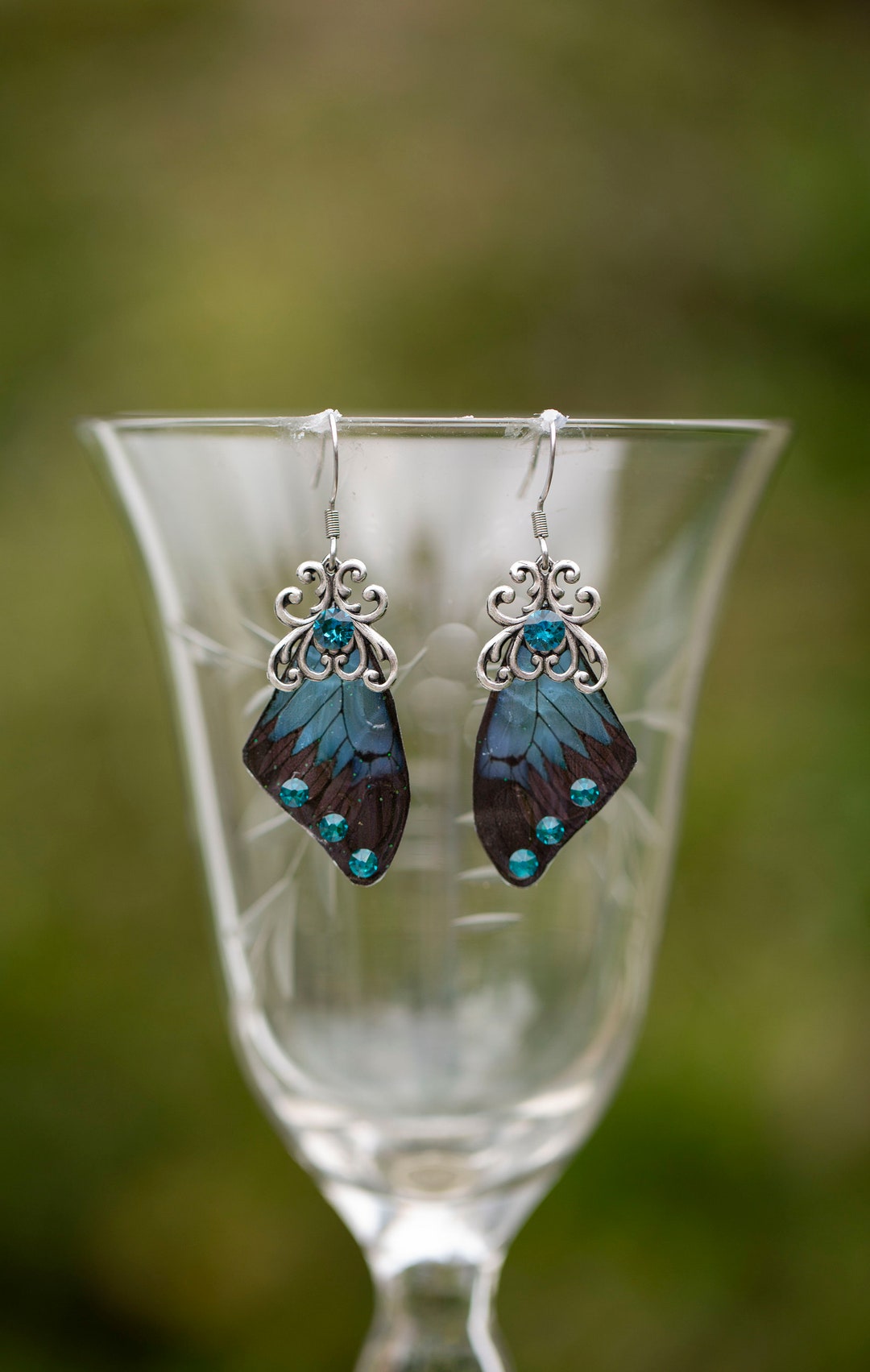 Blue Morpho Butterfly Mini Wing Earrings - Etsy