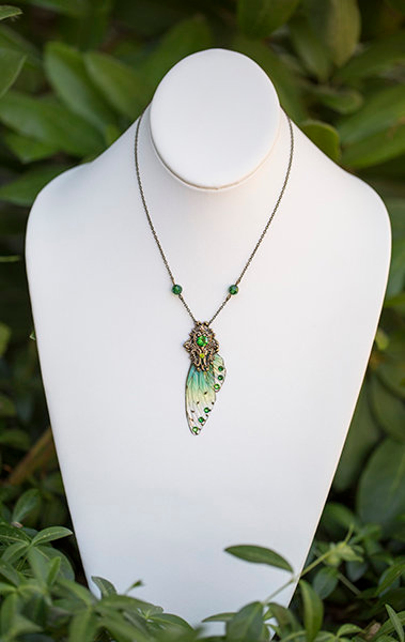 Green Alseid Fairy Wing Earrings - Etsy