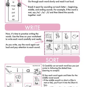 Alphabet Review- Read. Write. Sort. Phonics Classroom Activity ...