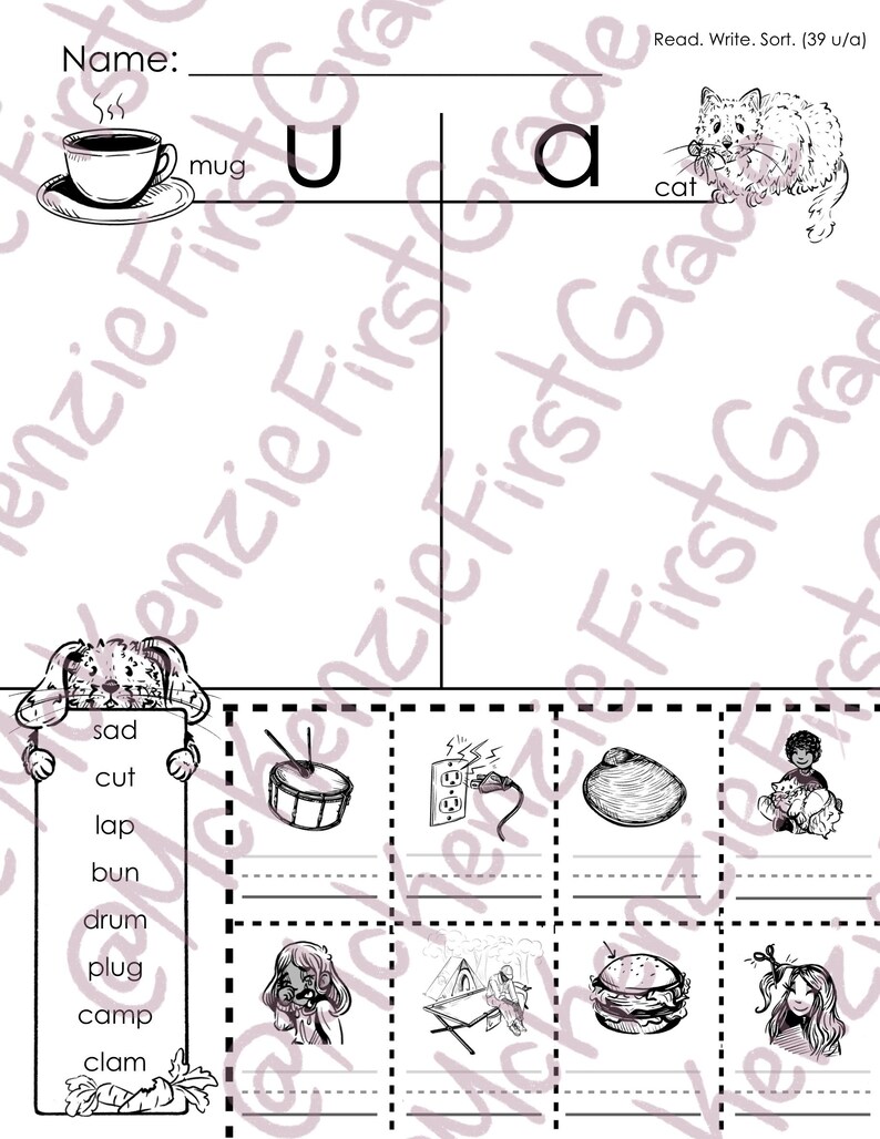 Alphabet Review- Read. Write. Sort. Phonics Classroom Activity ...