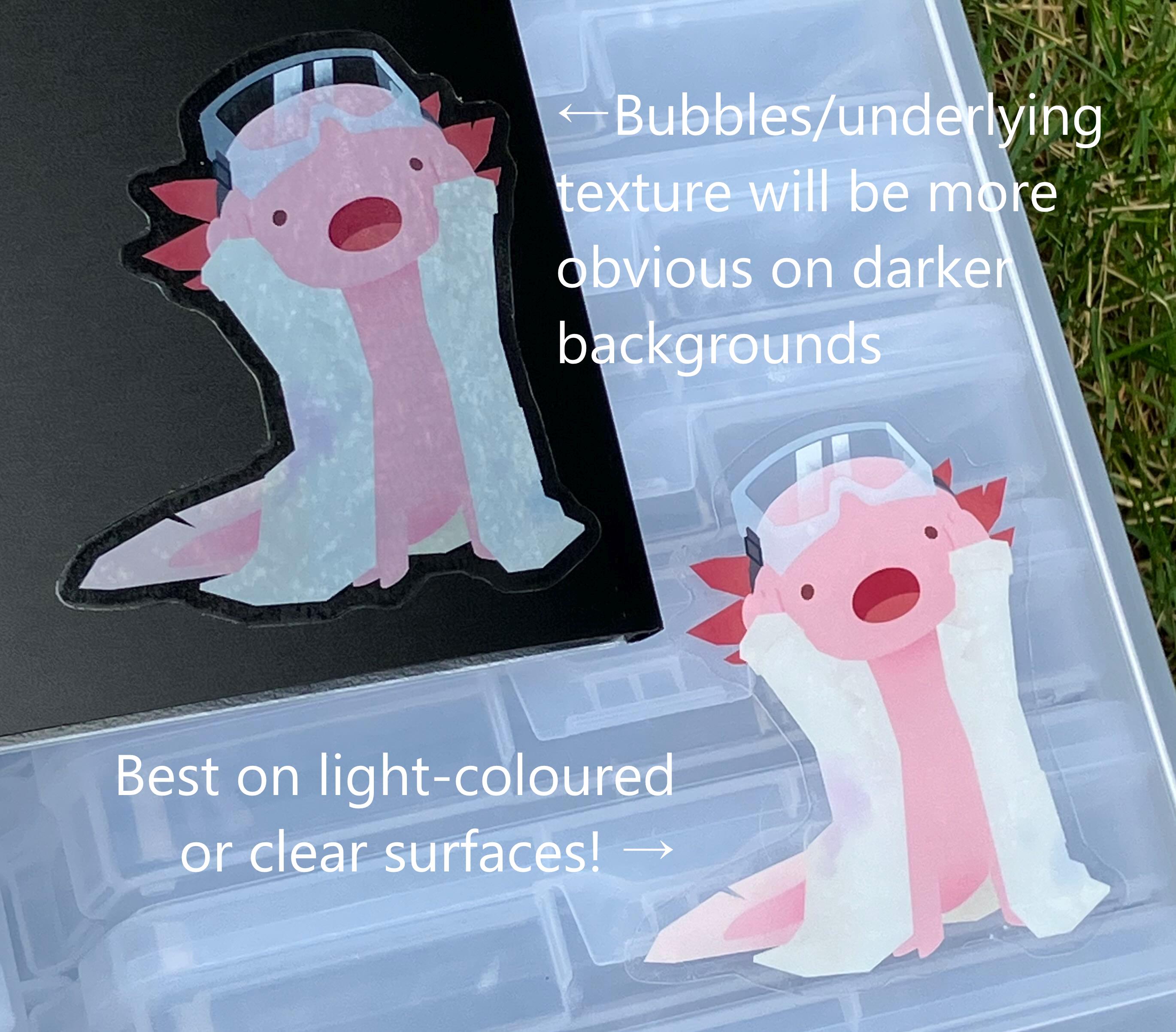 Axolotl Lab Scientist Sticker (chemistry/biology Version, Transparent ...