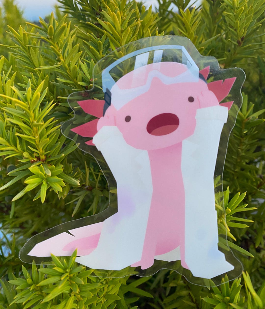 Axolotl Lab Scientist Sticker (chemistry/biology Version, Transparent ...