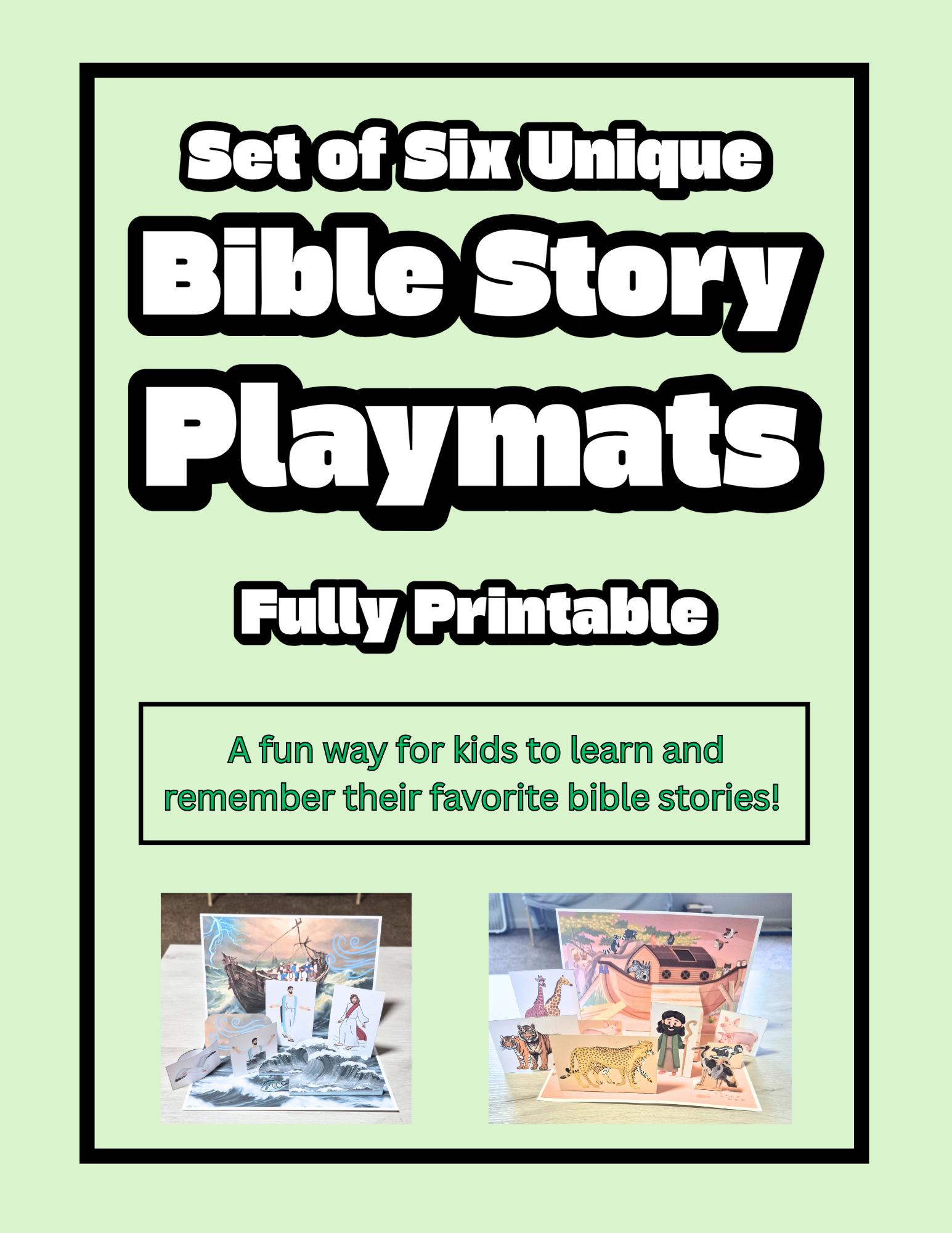 Six Bible Story Printable Playmats - Etsy
