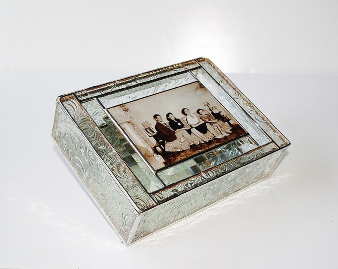 Stained Glass Keepsake Memory Box Family Wedding Newborn Photograph ...